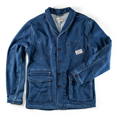 &SONS Crafter Chore Jacket | Vintage Style Navy Cotton Men's Jacket